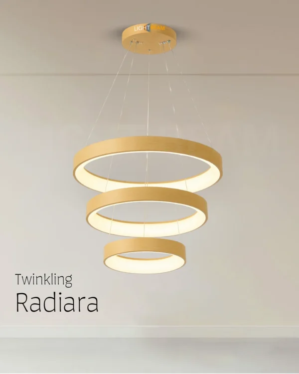 Radiara Twinkling | Golden Ring Pendant Light